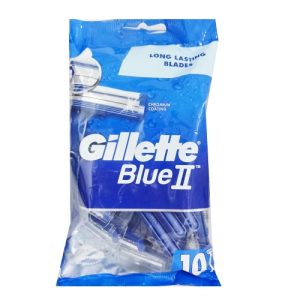 Gillette Blue II Razor 10pk 2 Blades-wholesale - SmartLoadUsa.com ...